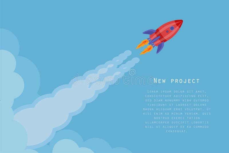 The Rocket Takes Off. the Concept of a Quick Start in Business. New ...