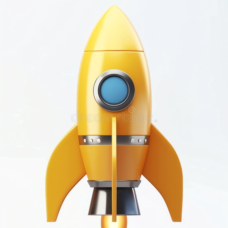 Rocket Taking Off Leaving Fire Behind and Presenting Important Message ...