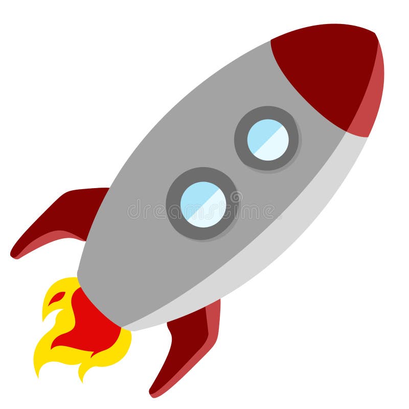 Rocket taking off stock vector. Illustration of concept - 119653399