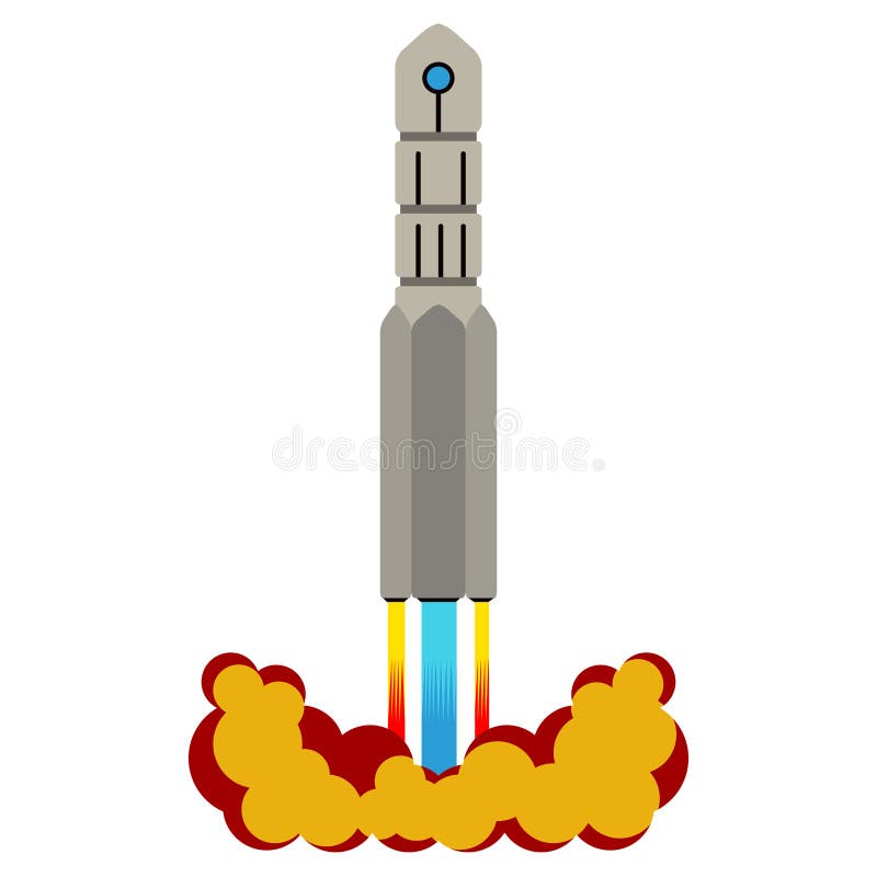 Rocket taking off stock vector. Illustration of shuttle - 119653545
