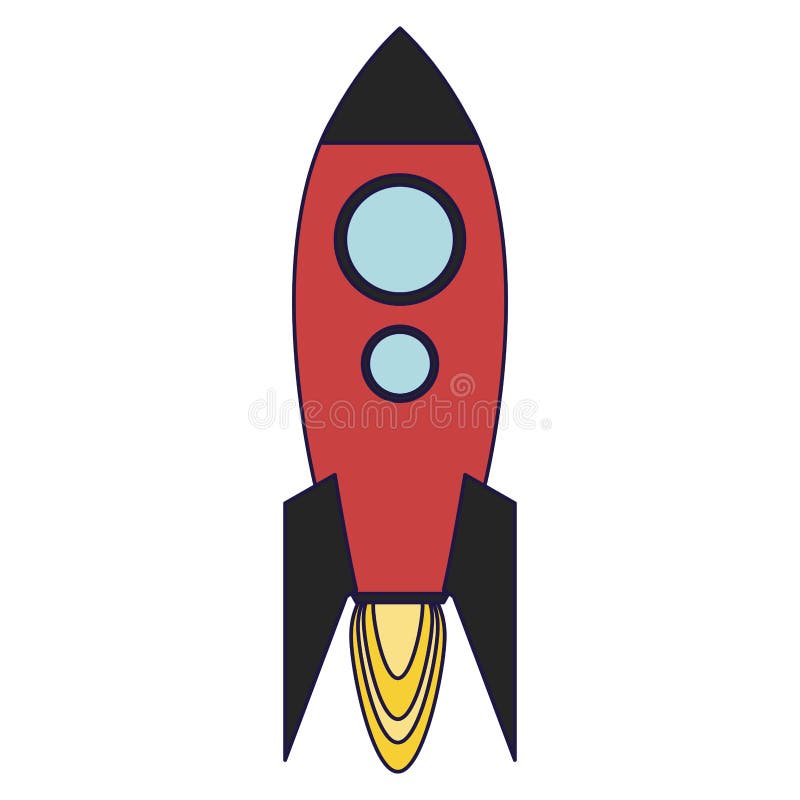 Rocket taking off symbol stock vector. Illustration of satellite ...