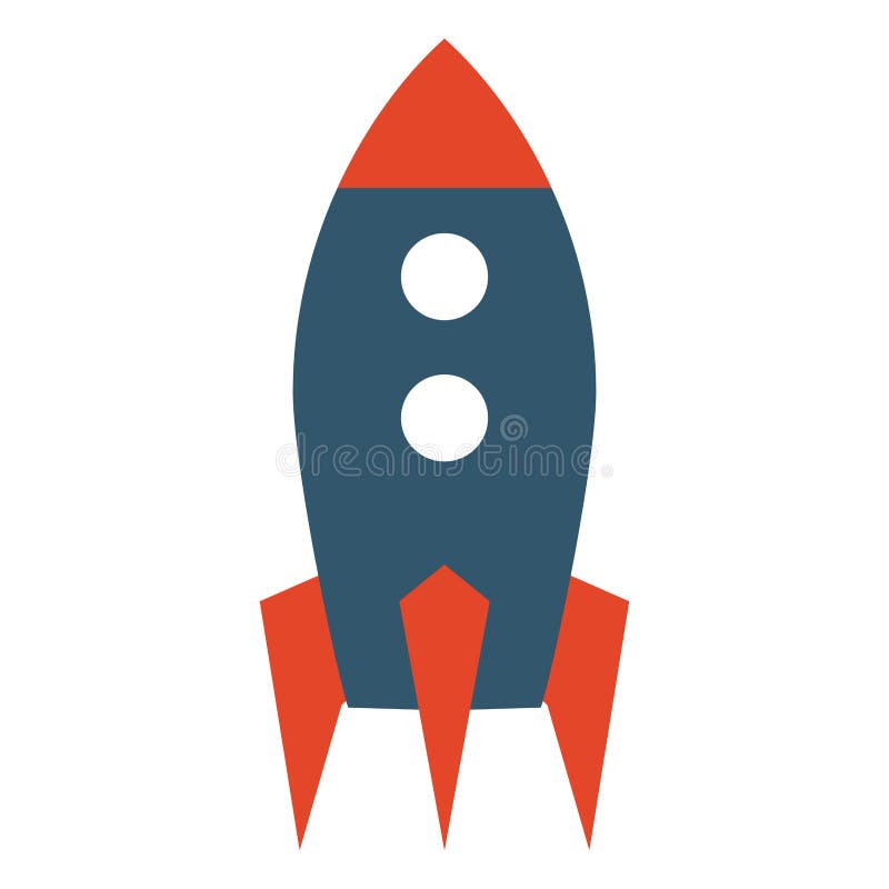 Rocket taking off symbol stock vector. Illustration of adventure ...