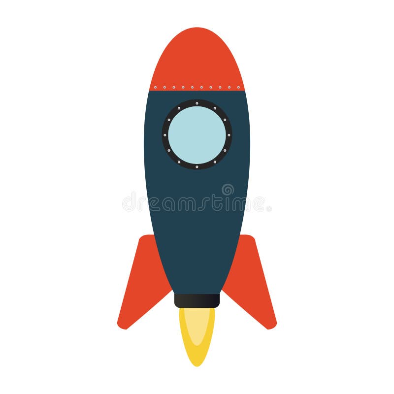 Rocket taking off symbol stock vector. Illustration of launch - 134037605