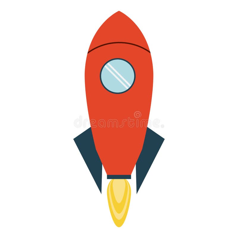 Rocket taking off cartoon stock vector. Illustration of galaxy - 138544467