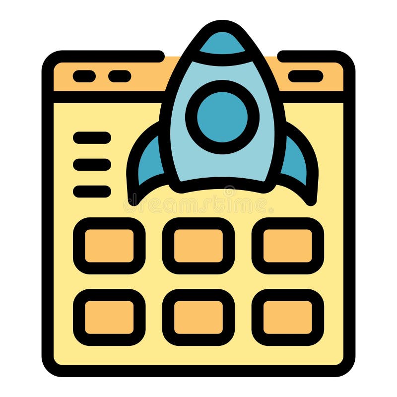 Rocket Taking Off from Website Interface Symbolizing Online Business ...