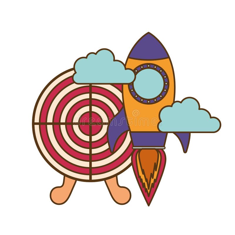 Rocket Target Logo Icon Design Stock Vector - Illustration of linear ...