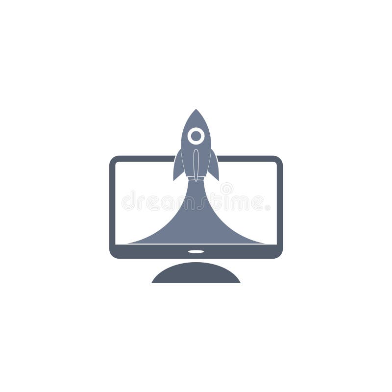 Rocket Tech Logo Design. Rocket Icon Isolated on White Background Stock ...