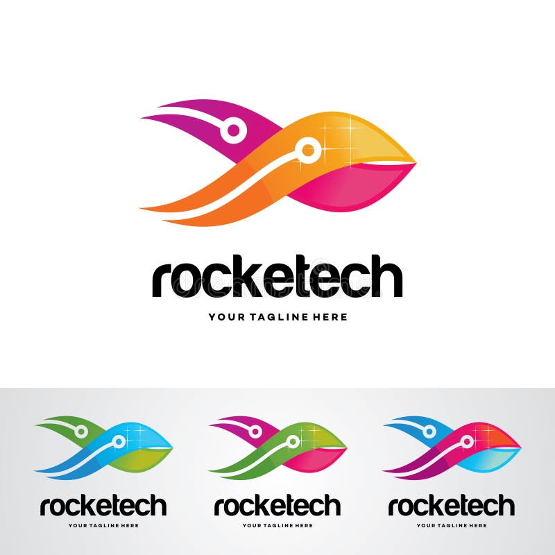 Rocket Application Logo Design Template Stock Vector - Illustration of ...