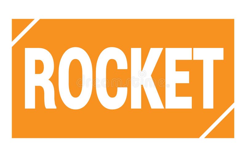 ROCKET Text Written on Orange Stamp Sign Stock Illustration ...