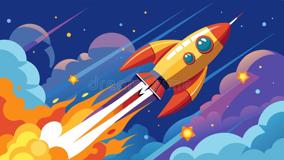 Rocket Trail Fire Smoke stock vector. Illustration of smoke - 343608596