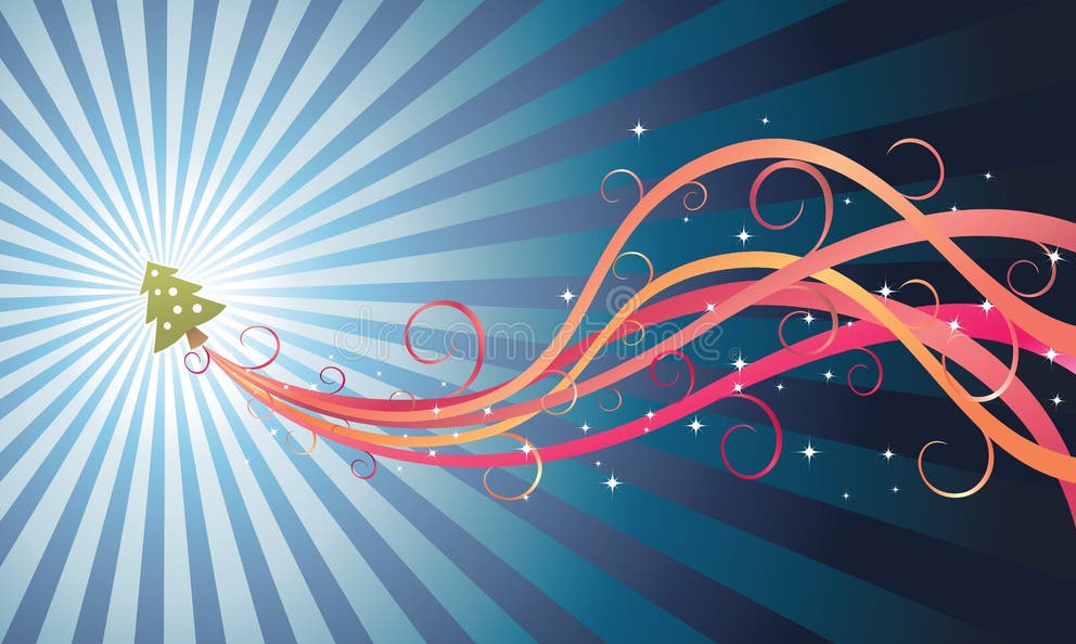 Rocket Tree stock vector. Illustration of christmas, swirl - 7026767