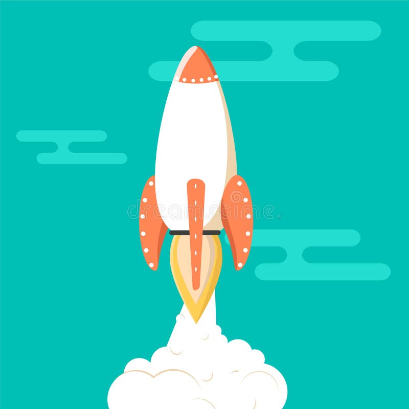 Rocket vector icon. stock vector. Illustration of icon - 68809932
