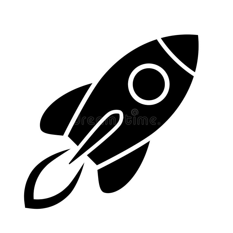 Red Rocket. Vector Illustration Stock Vector - Illustration of blue ...
