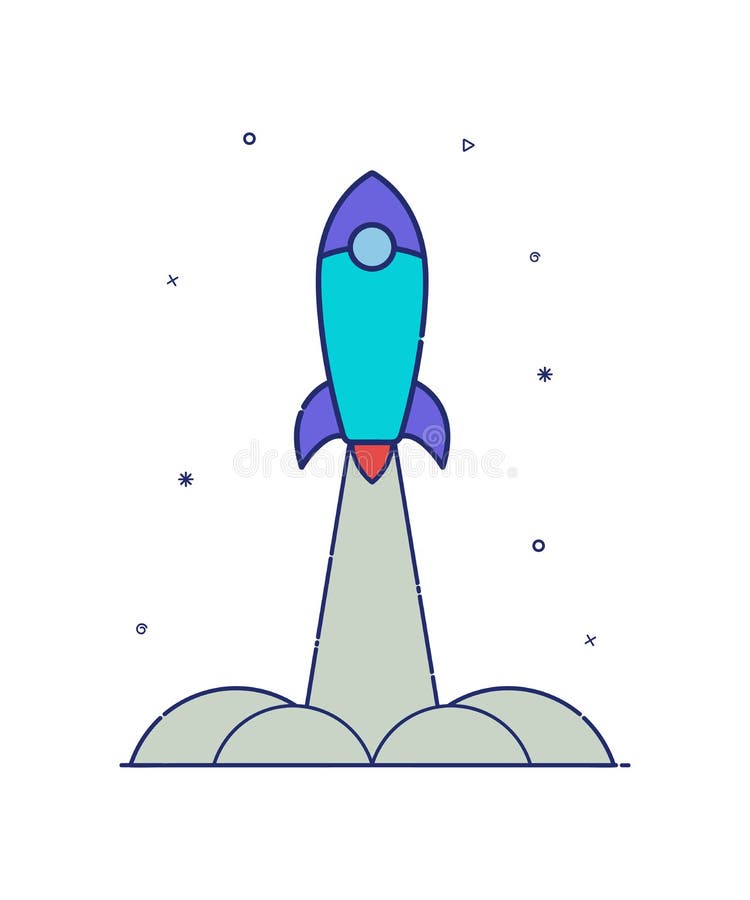 Rocket Vector Icon with Modern Style Stock Illustration - Illustration ...