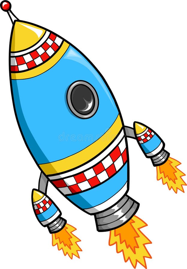 Rocket Vector Illustration stock vector. Illustration of outer - 4042878