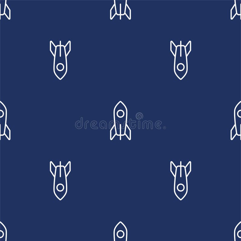 Rocket. Vector Patterns in Linear Style Stock Vector - Illustration of ...