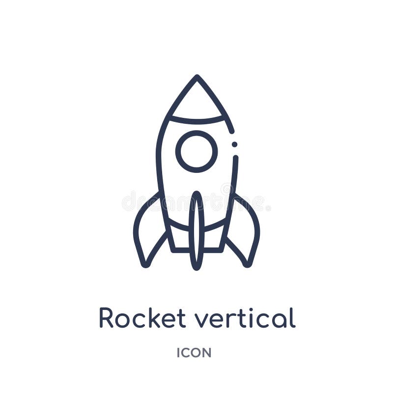 Rocket Vertical Position Icon from Transport Outline Collection. Thin ...