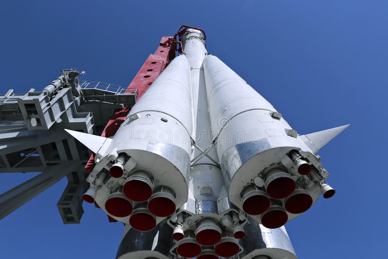 The rocket Vostok stock photo. Image of platform, star - 76472956