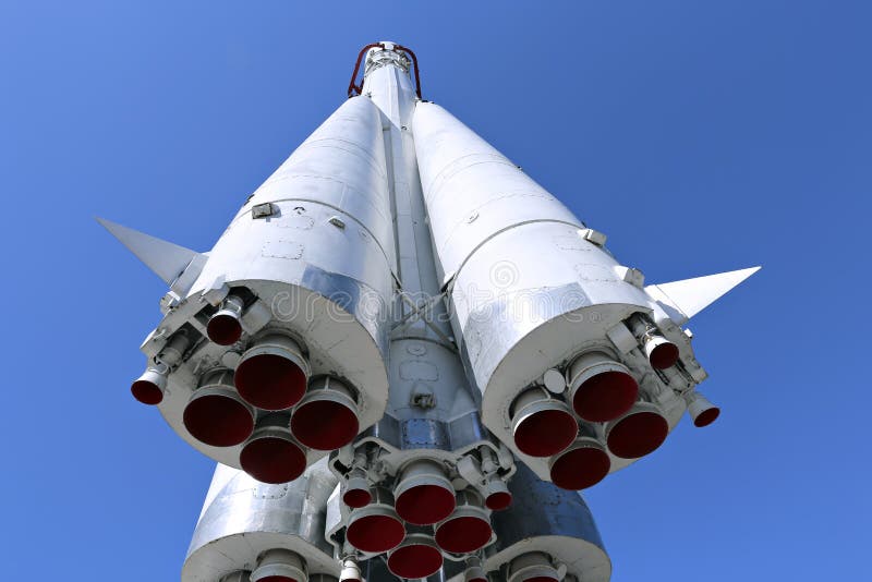 The rocket Vostok stock photo. Image of platform, star - 76472956