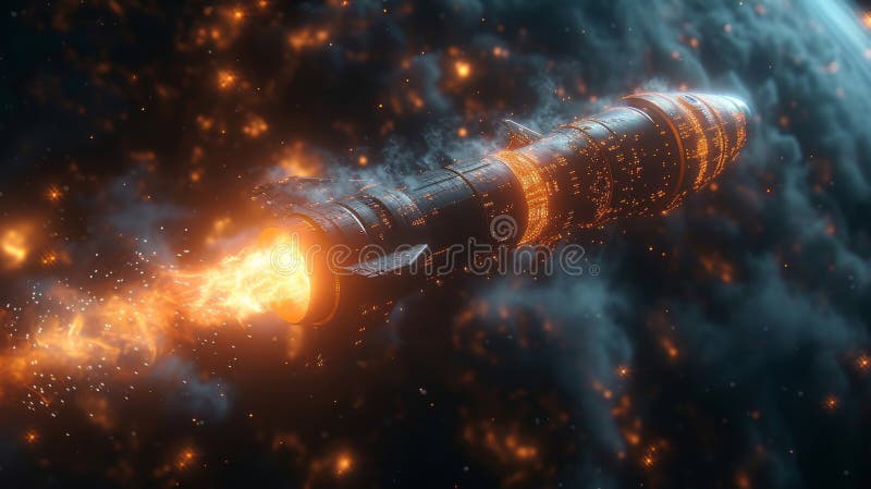 Rocketing Towards Prosperity a Rocket Ship Blasting Off into Space ...