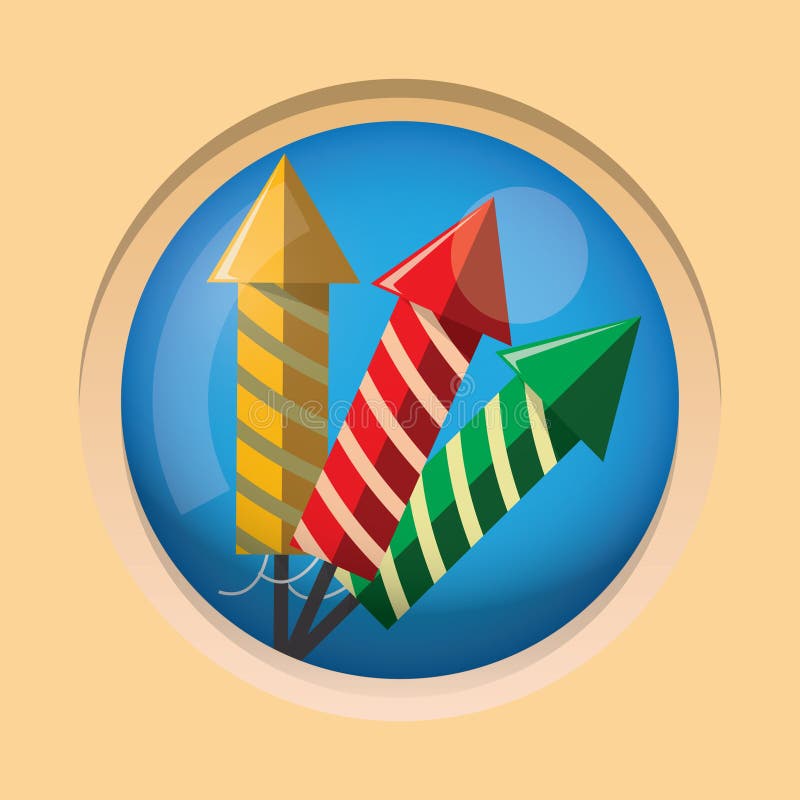 Rockets Button. Vector Illustration Decorative Design Stock Vector ...