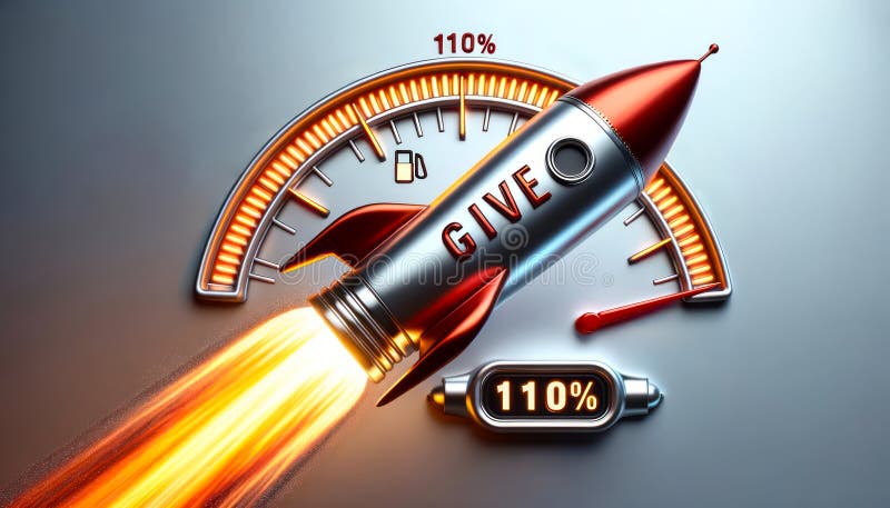 Rockets Maximum Thrust Fuel Gauge Showing Extra Boost at 110 Stock ...