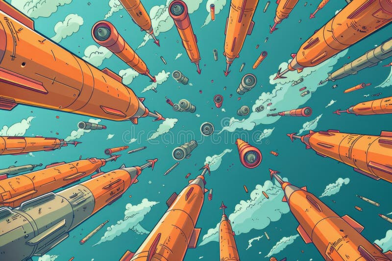 Rockets Soaring through the Clear Blue Sky, Perfect for Space ...