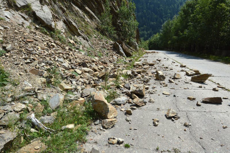 Rockfall stock photo. Image of stones, falling, mountain - 58333304