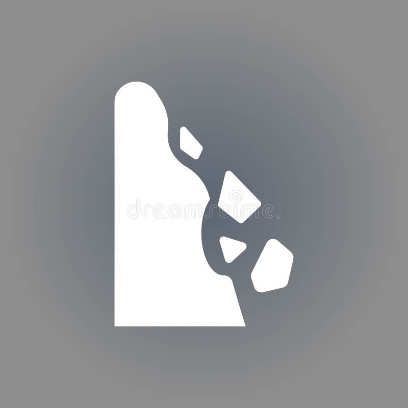 Rockfall Icon Stock Vector Illustration Flat Design Stock Vector ...