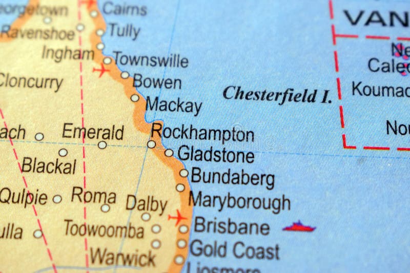 Rockhampton-Australia Political Map or Administrative Map with Blurry ...