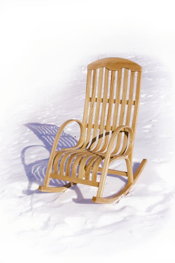 Rocking chair stock photo. Image of chair, wooden, snow - 8316262