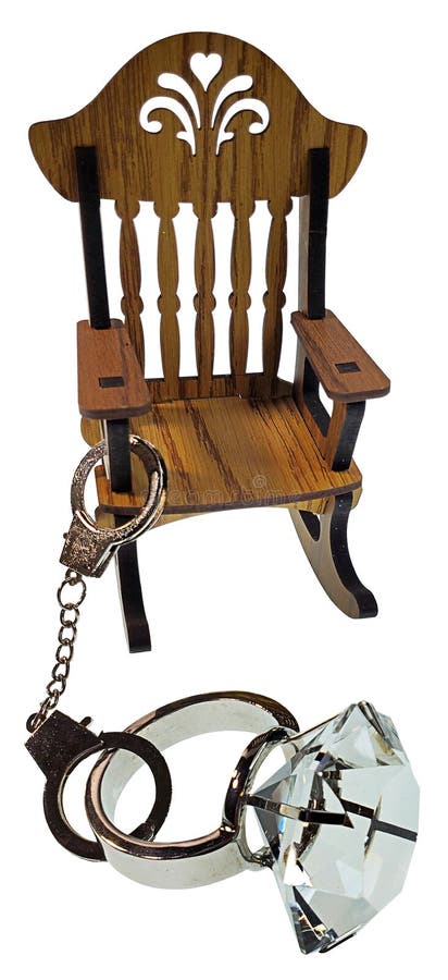 Rocking Chair Handcuffs and Diamond Ring Stock Image - Image of rock ...