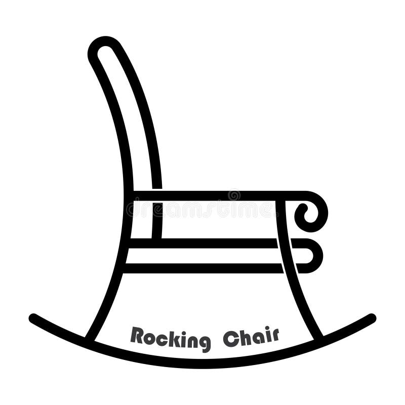 Rocking chair icon stock vector. Illustration of porch - 295813087
