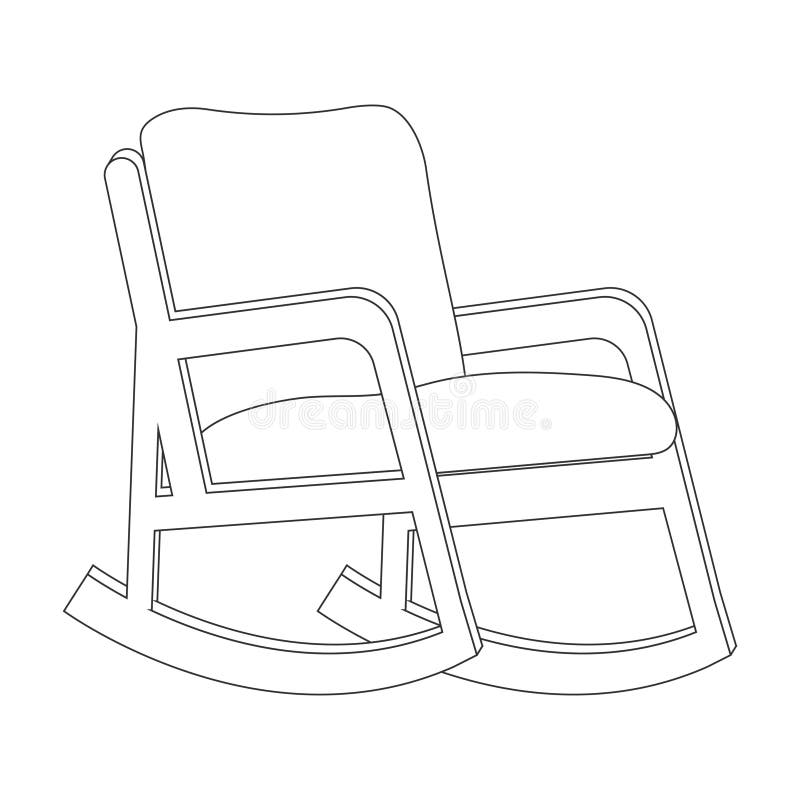 Rocking chair icon stock illustration. Illustration of room - 297356452