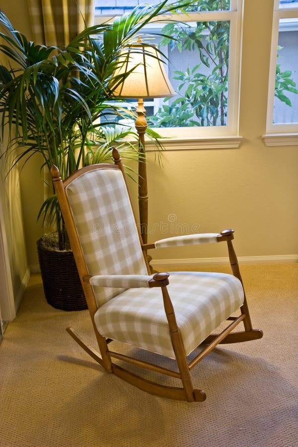 Rocking Chair Nexxt To Window Stock Photo - Image of rocking, decor ...