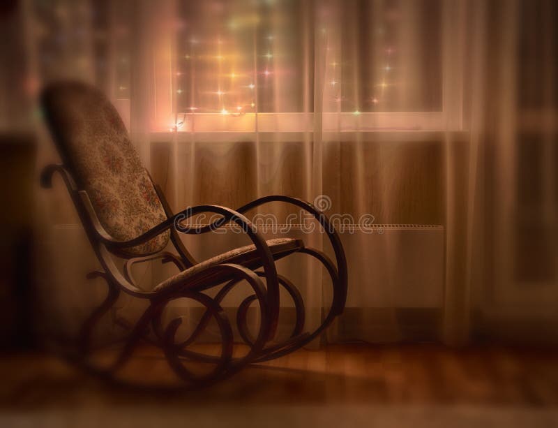 A Rocking Chair by the Window Stock Photo - Image of comfort, beautiful ...
