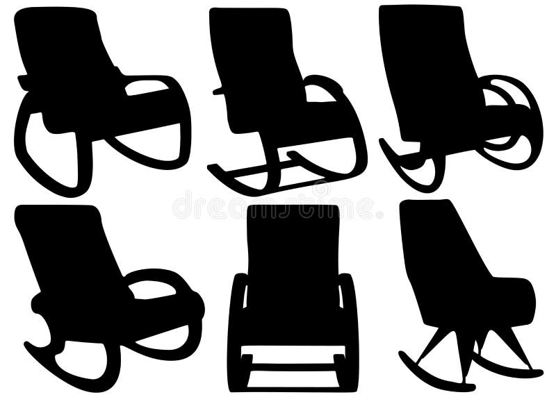 Rocking Chairs for Home in a Set Stock Vector - Illustration of ...