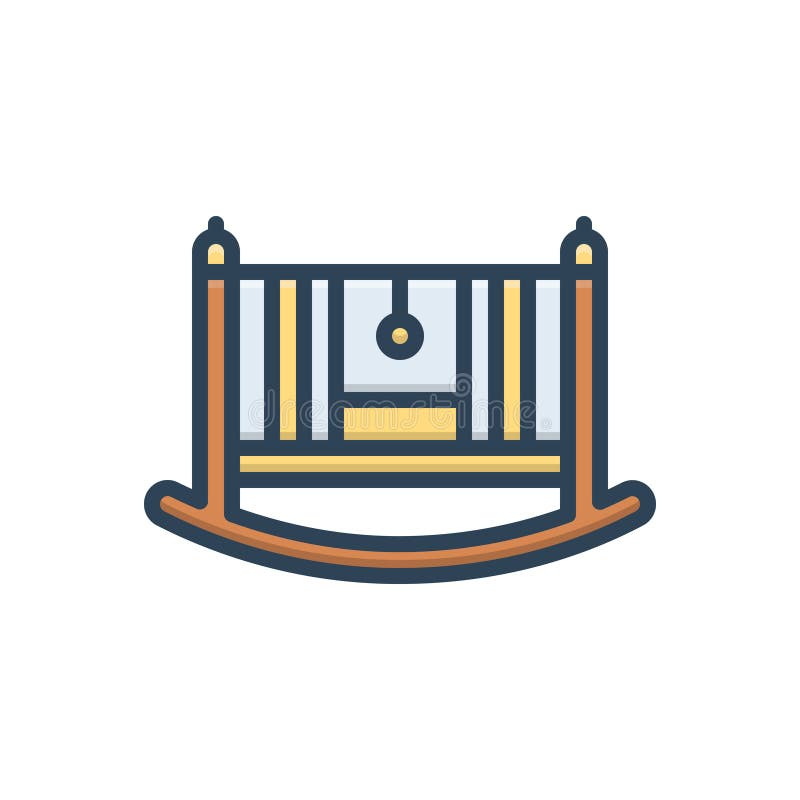 Rocking Cradle stock illustration. Illustration of symbol - 237702901