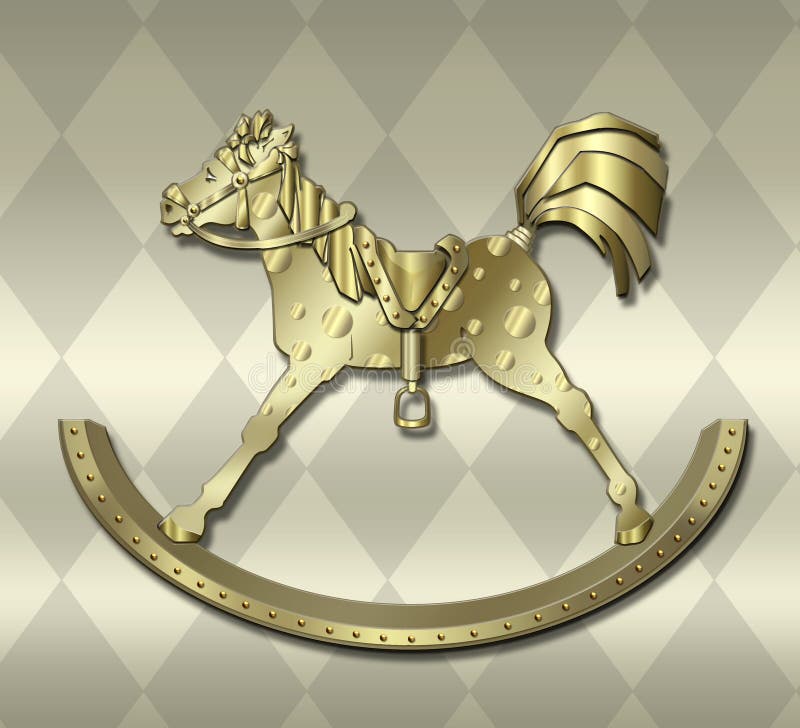 Rocking horse stock illustration. Illustration of rocking - 1736069