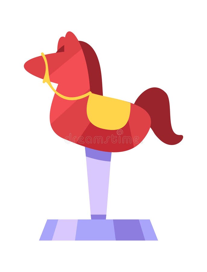 Rocking Horse. Baby Toy Isolated Vector Illustration Stock Vector ...