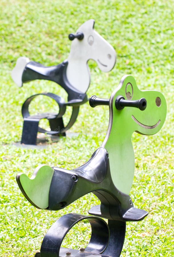 Rocking Horse. stock image. Image of childhood, park - 36568603