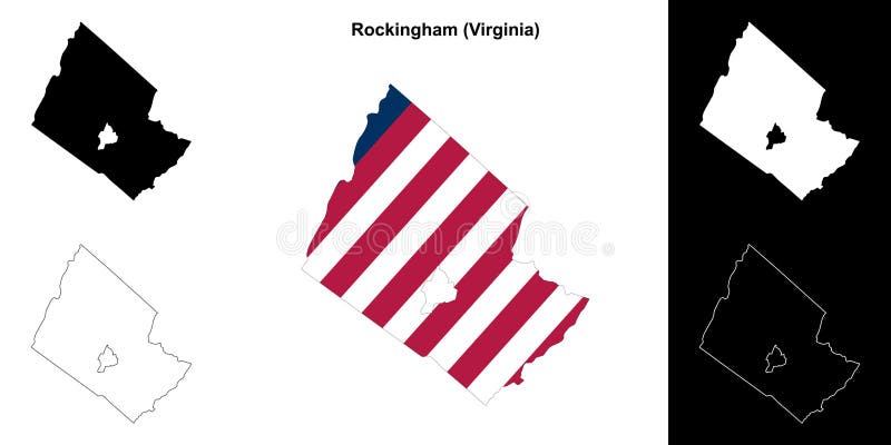 Rockingham outline map stock vector. Illustration of boundary - 324169345