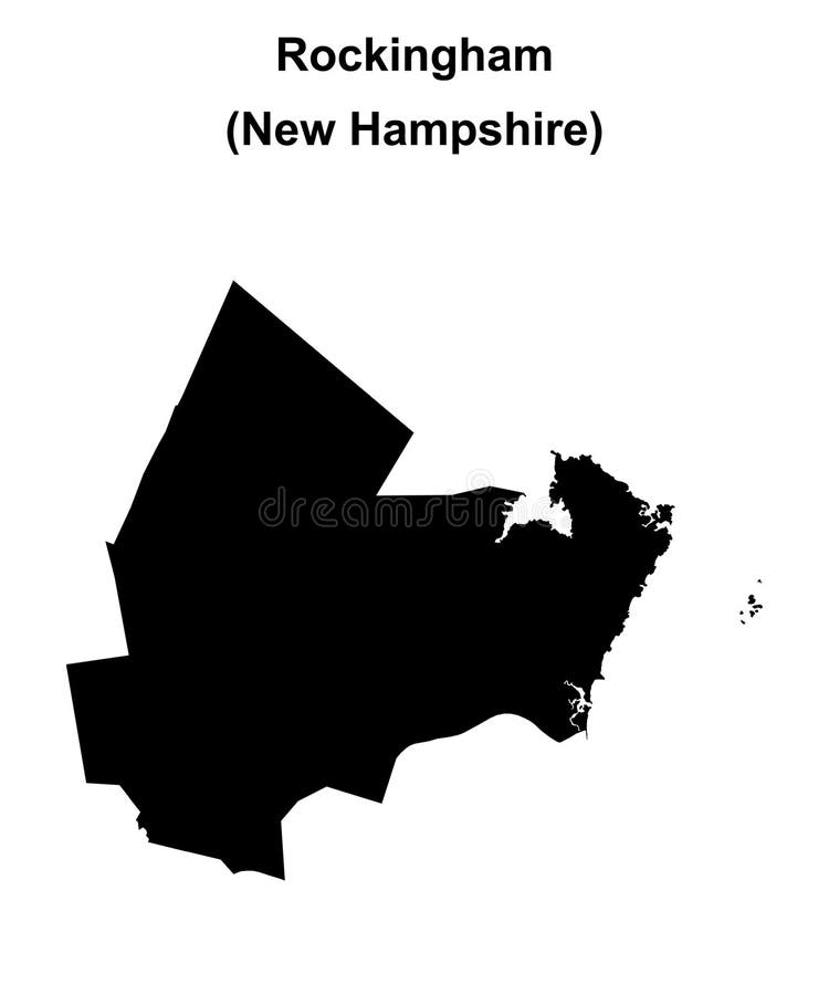 Rockingham outline map stock vector. Illustration of outline - 361726619