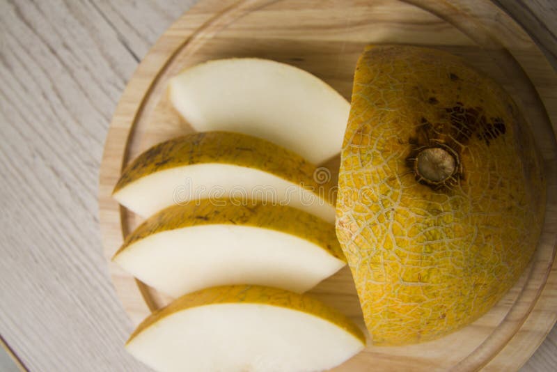 Rockmelon cut in pieces stock image. Image of opened - 61696939