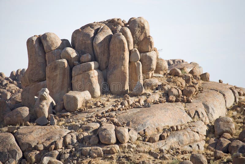 Boulders in Savanna Landscape Stock Photo - Image of balanced, desolate ...