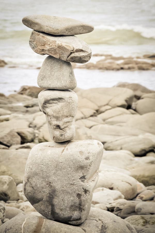 Stacked Rocks stock photo. Image of balancing, long, stacked - 6079662