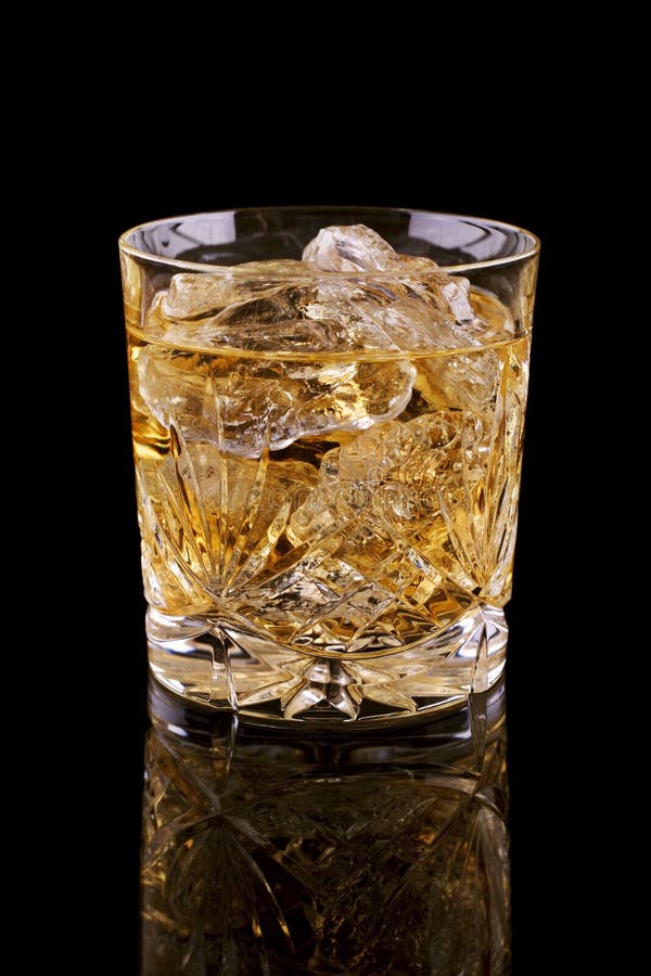 Scotch on the rocks stock photo. Image of glass, action - 3861650