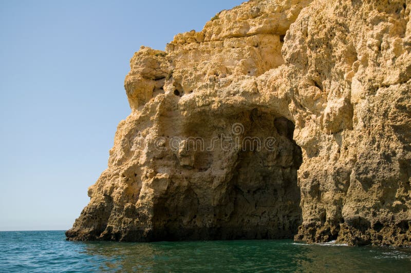 Rocks in Algarve, Portugal. Rock Formations. Stock Image - Image of ...