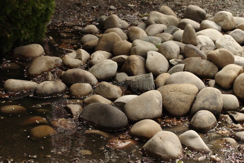 Big Rocks Along the Walkway. Macro Image of Broken Rock. Stock Photo ...