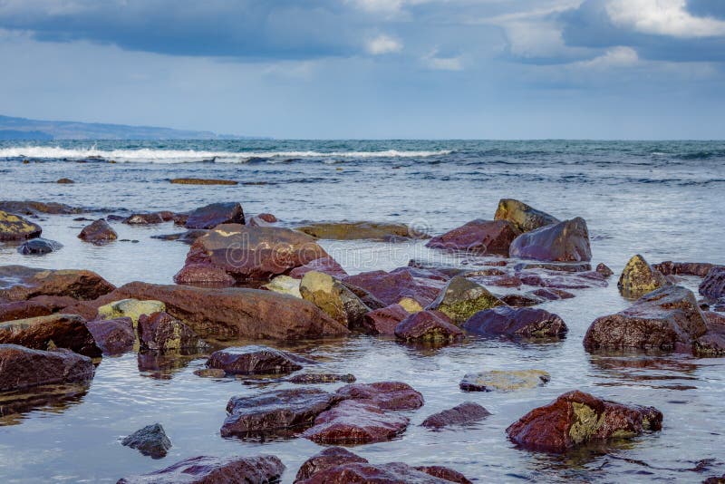 Rocks at Amaharashi Beach, Toyama Prefecture, Japan Stock Image - Image ...
